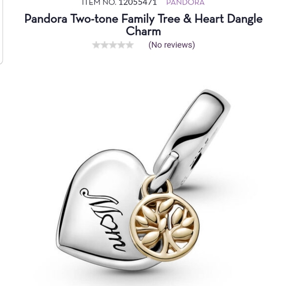 Pandora | Jewelry | Pandora Twotone Family Tree Heart Dangle Charm ...